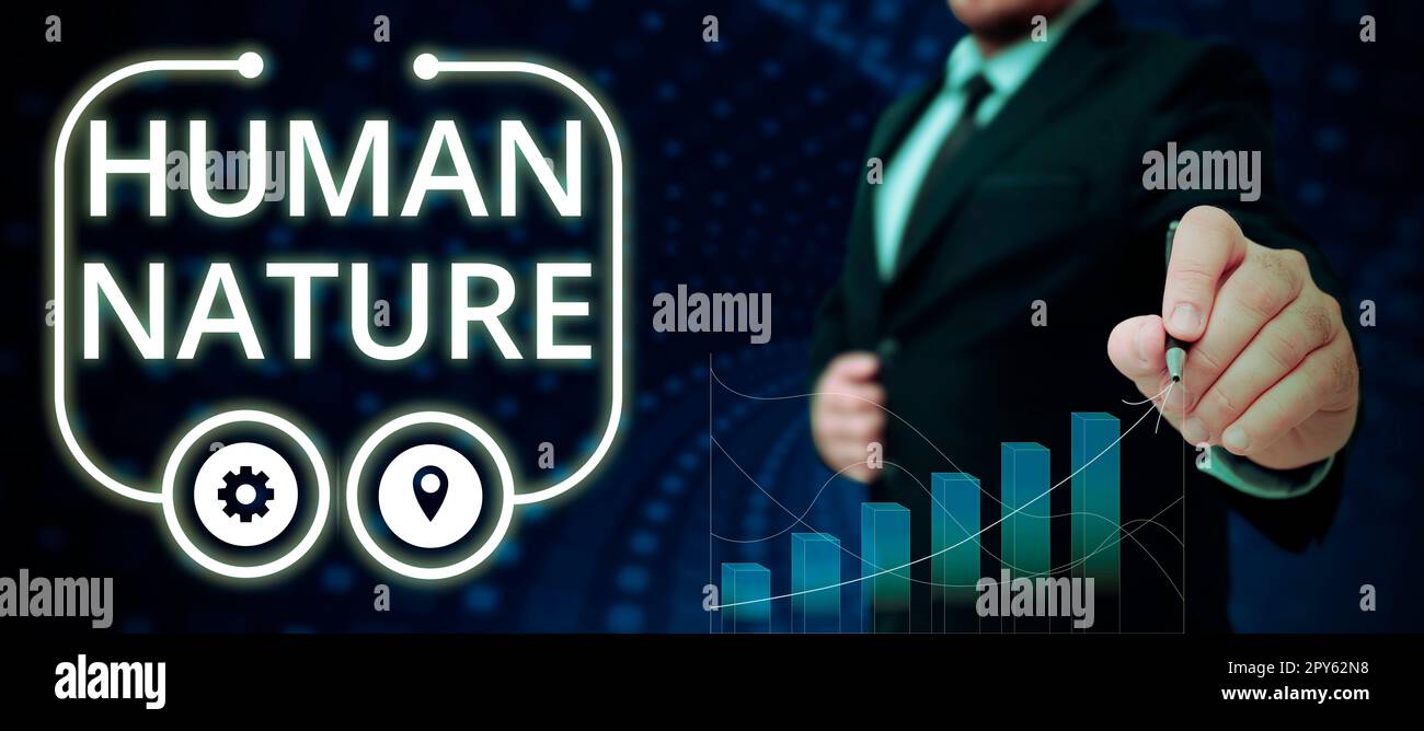 Conceptual display Human Nature. Internet Concept psychological ...