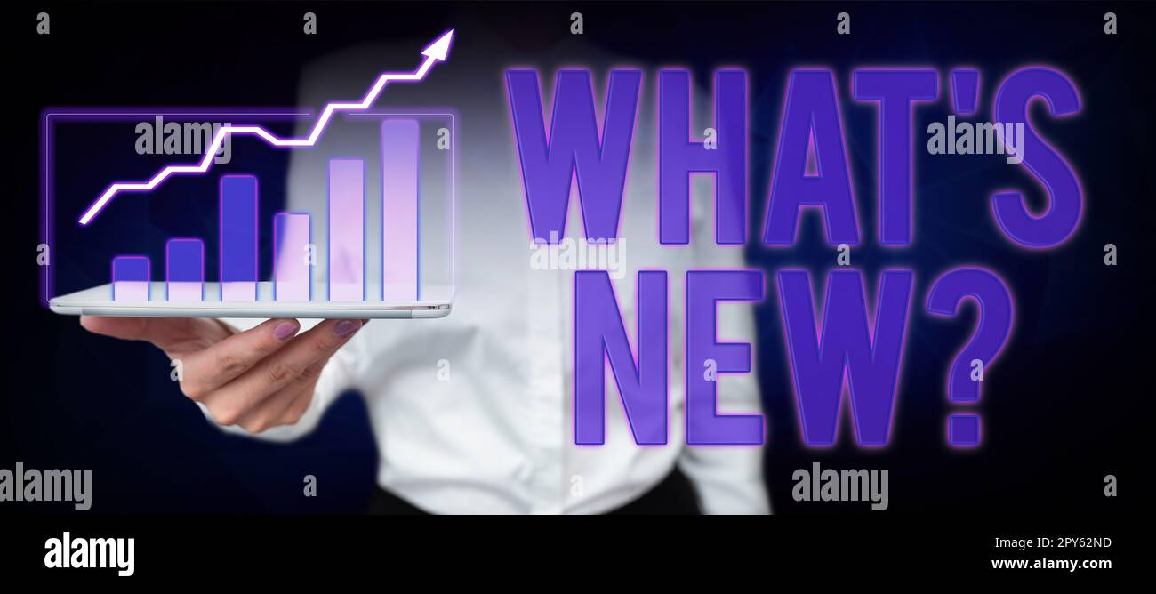 Conceptual display What's New. Business approach Asking about latest ...