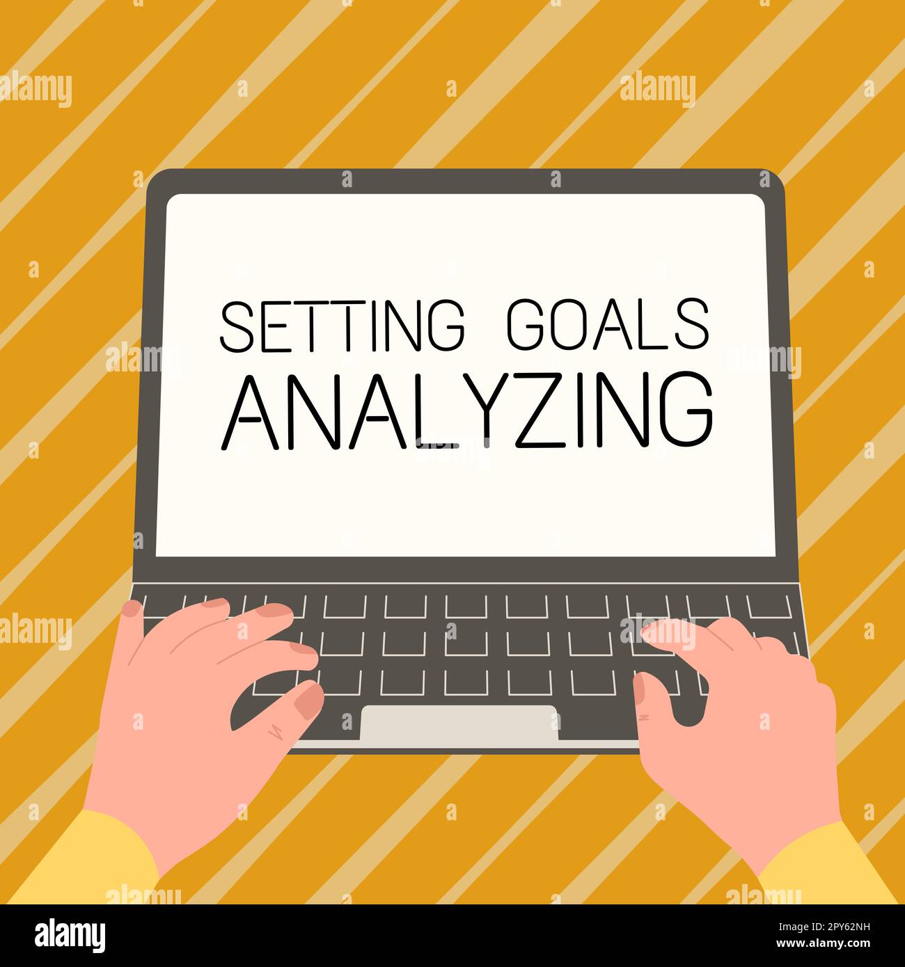 Handwriting text Setting Goals Analyzing. Business idea list to clarify ...