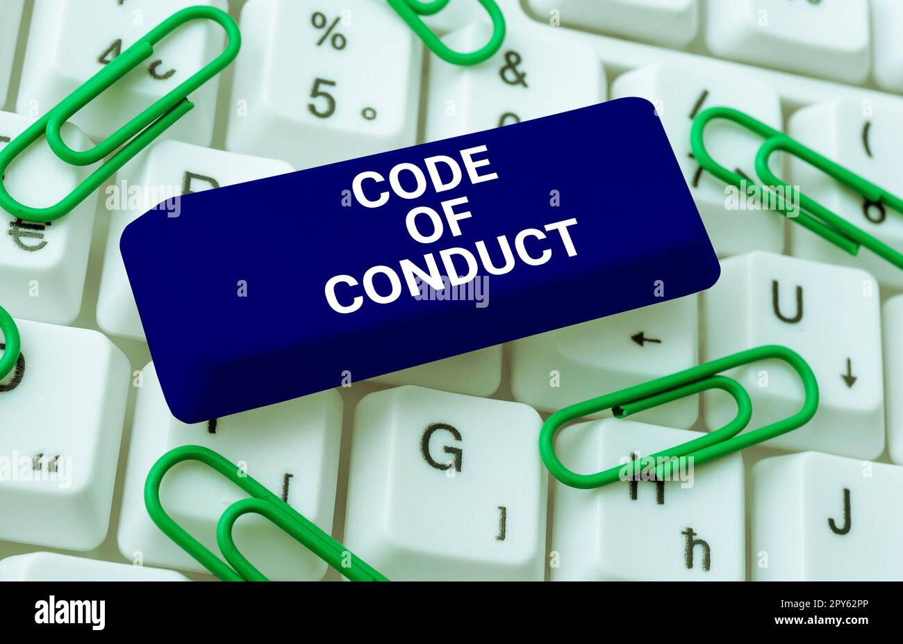 Text caption presenting Code Of Conduct. Business showcase Ethics rules ...