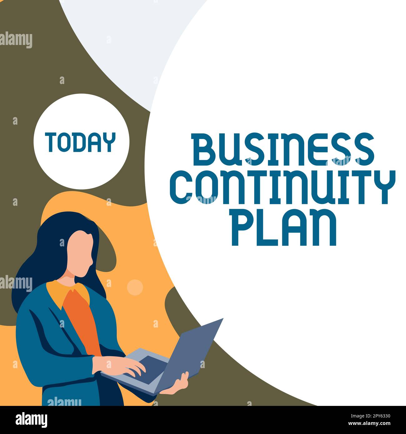 Hand writing sign Business Continuity Plan. Business concept creating ...