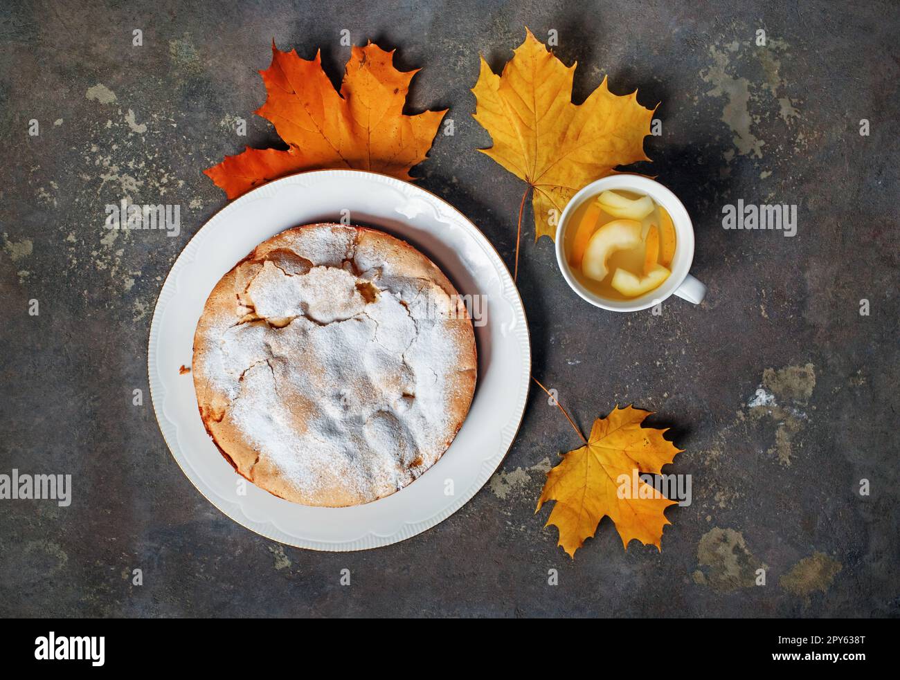 Apple pie, compote Stock Photo - Alamy