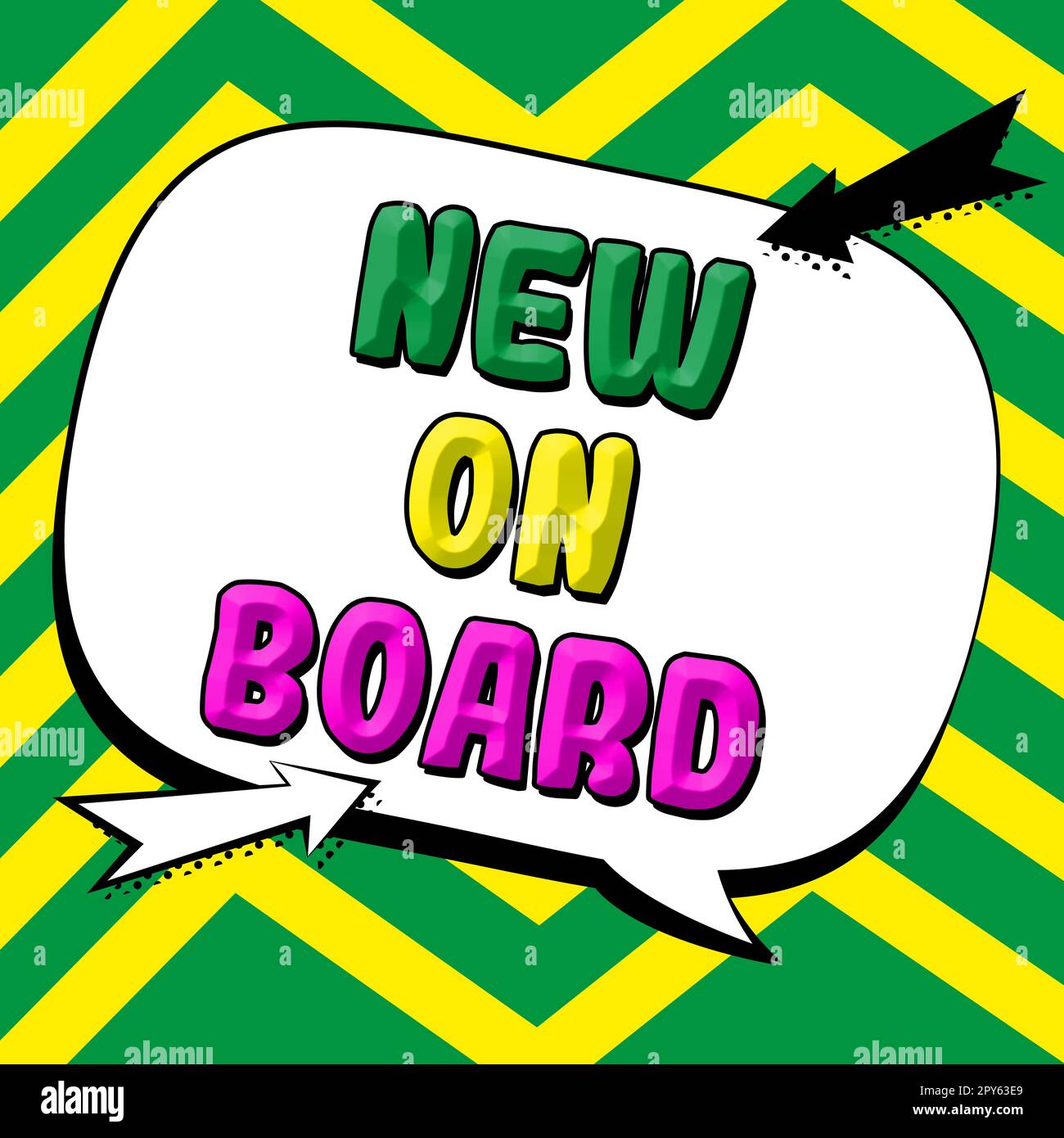 Conceptual caption New On Board. Business concept Welcome to the team ...