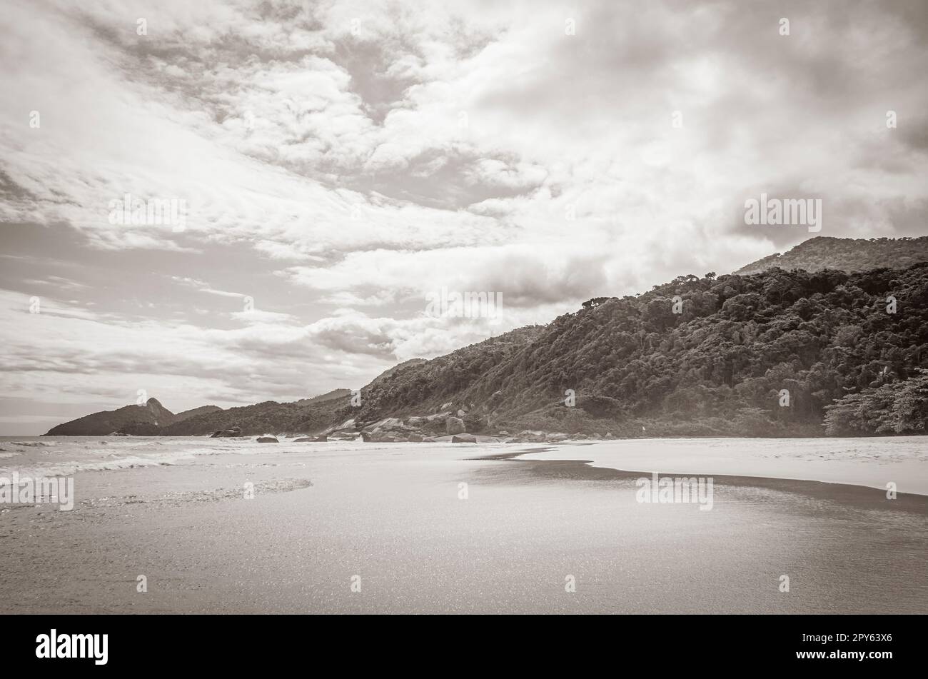 Praia Lopes Mendes beach on tropical island Ilha Grande Brazil Stock ...