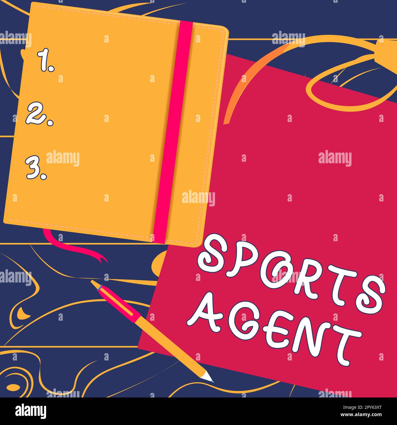 Handwriting text Sports Agent. Word for person manages recruitment to ...