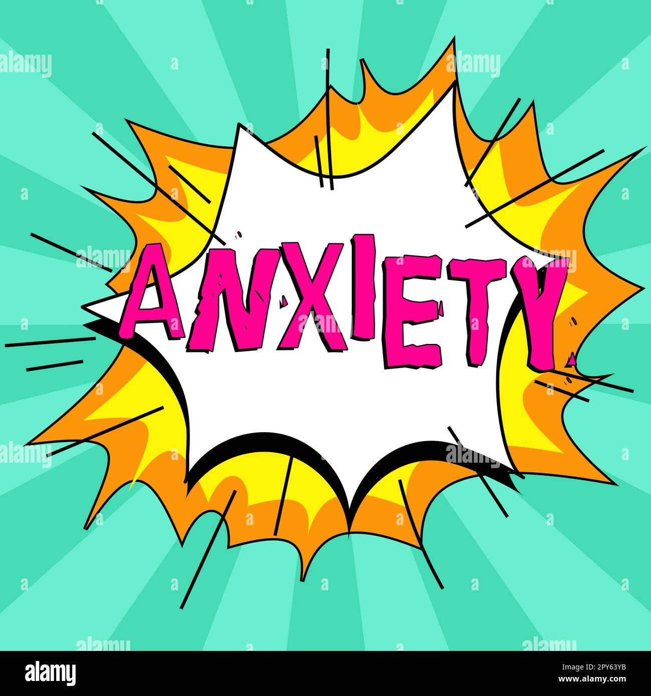 Text showing inspiration Anxiety. Business approach Excessive ...