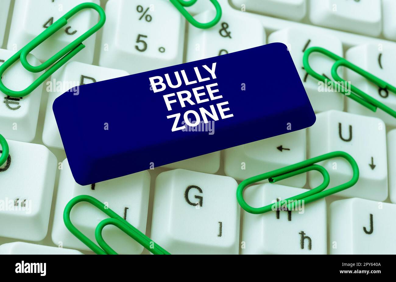 Conceptual caption Bully Free Zone. Internet Concept Be respectful to other bullying is not ...