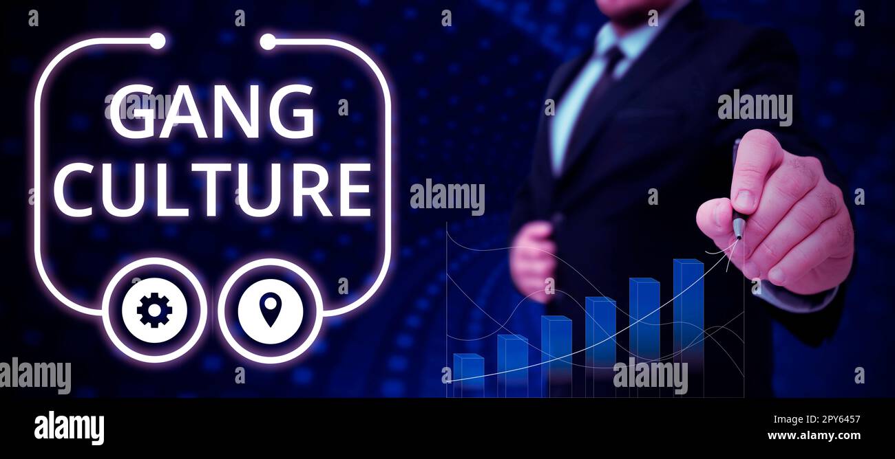 Sign displaying Gang Culture. Business showcase particular organization ...