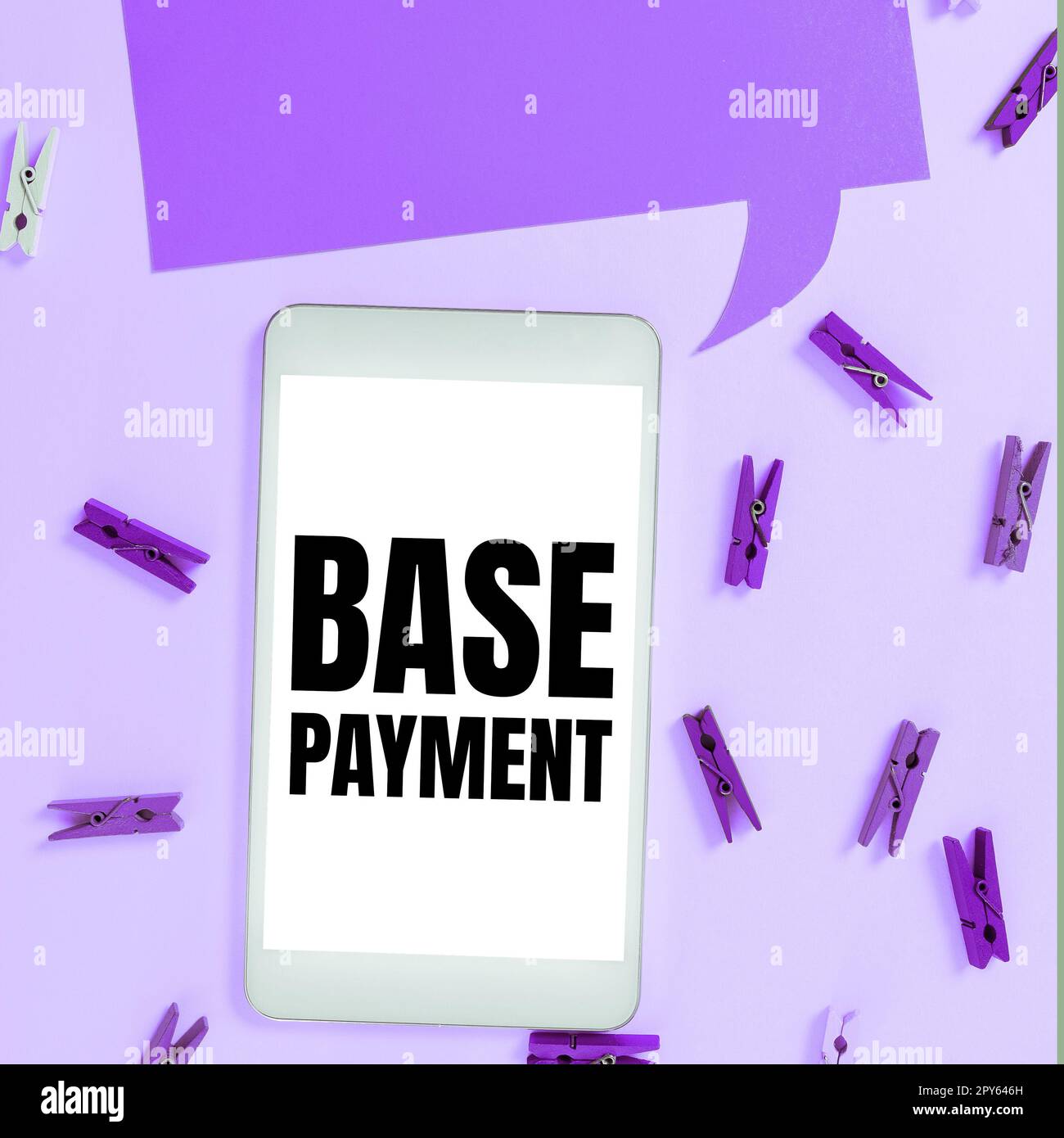 Conceptual display Base Payment. Business idea amount of pay for a ...