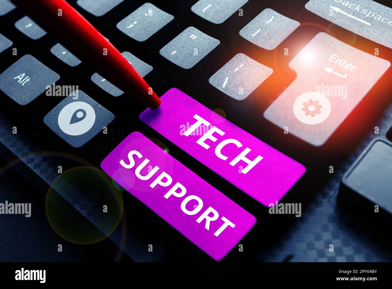 Text sign showing Tech Support. Business concept Assisting individuals ...