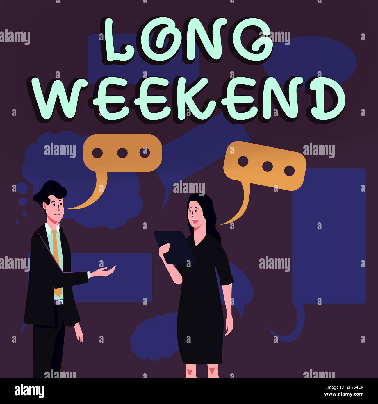 Text caption presenting Long Weekend. Business concept prolonged ...