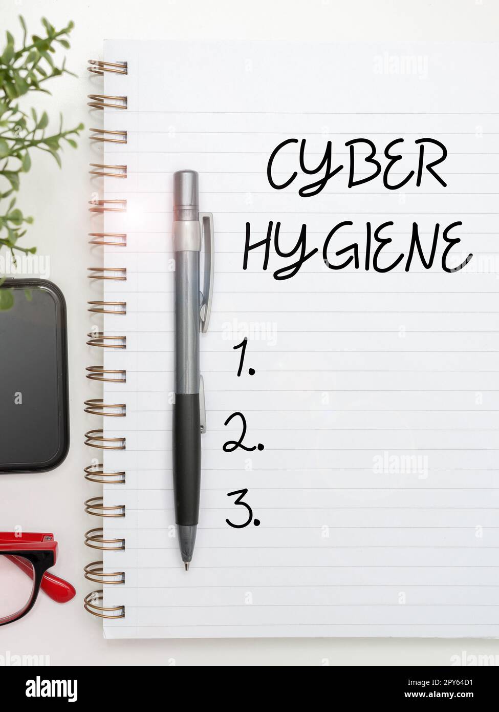 Inspiration showing sign Cyber Hygiene. Business concept steps that ...