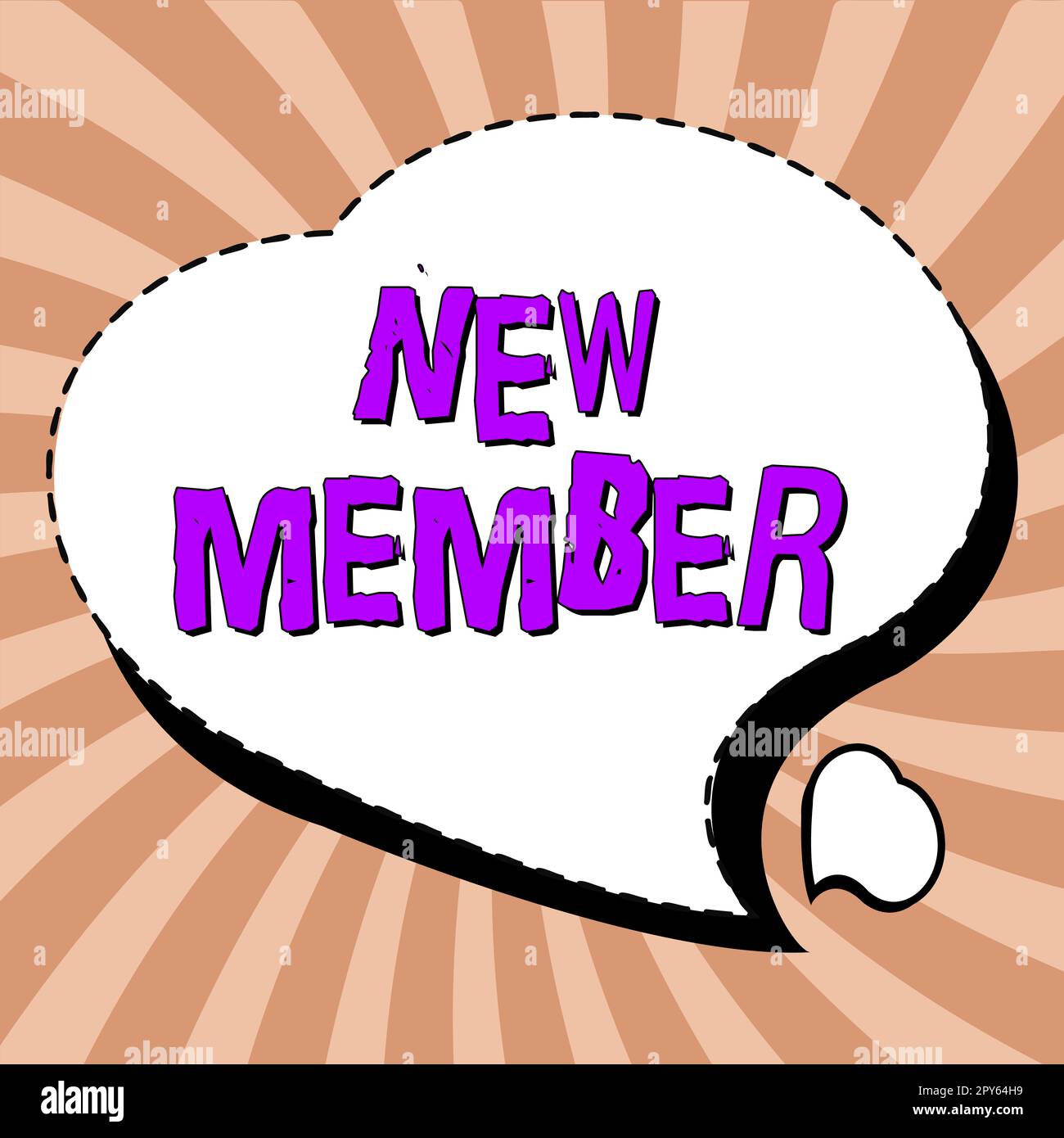 Sign displaying New Member. Business showcase recruiting employee to ...