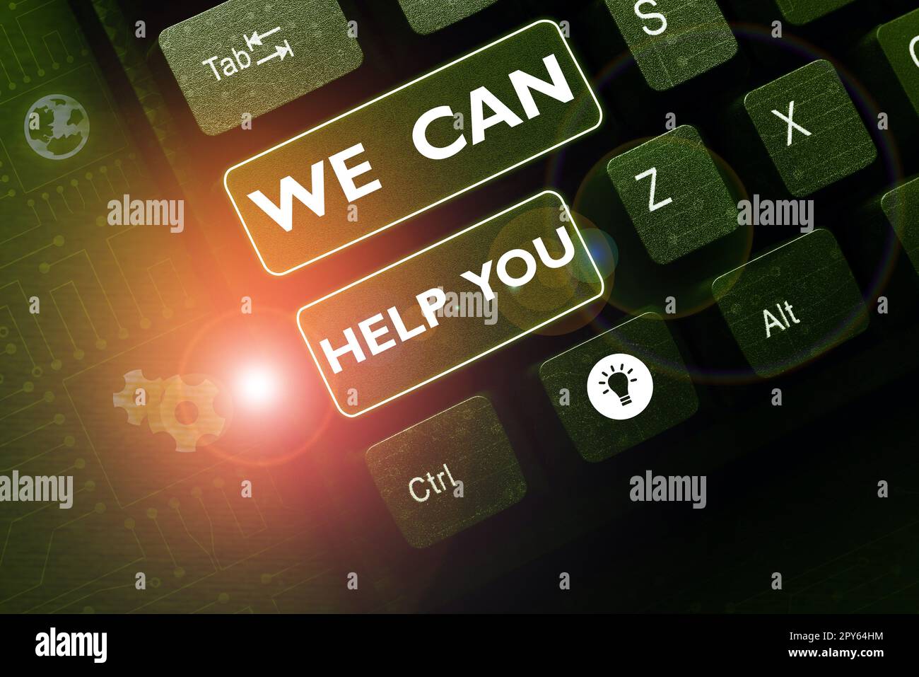 Inspiration showing sign We Can Help You. Business approach Support ...