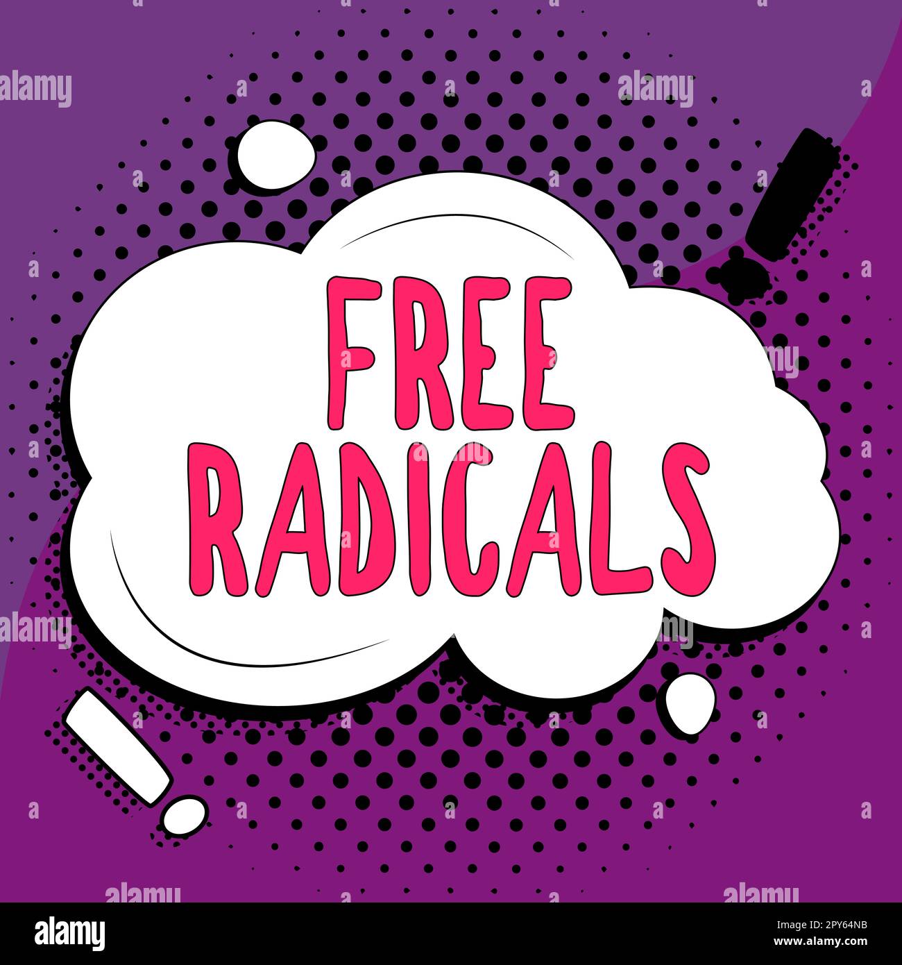 Text sign showing Free Radicals. Business showcase produced in body by ...