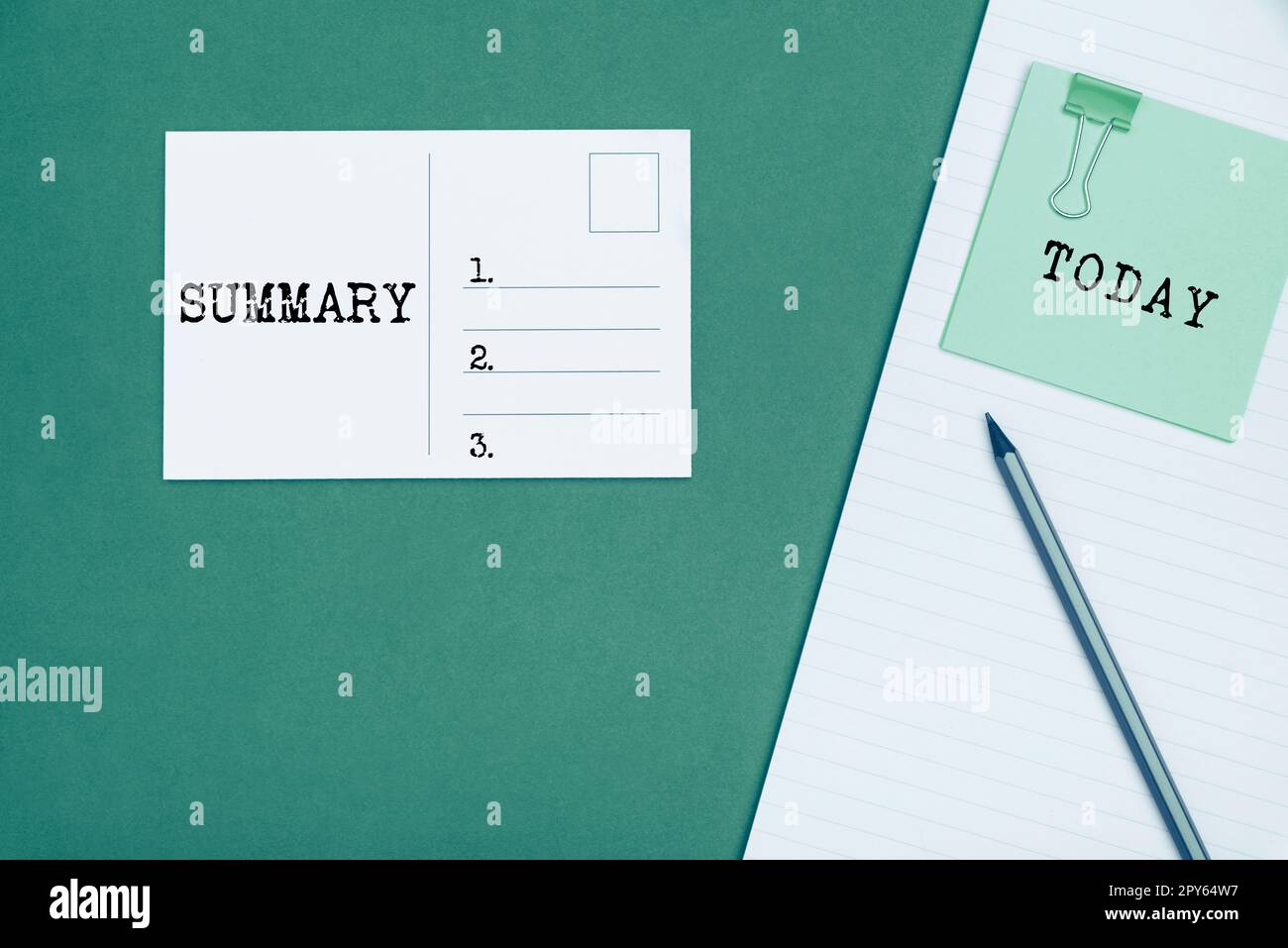 Conceptual display Summary. Conceptual photo Brief Statement Abstract ...