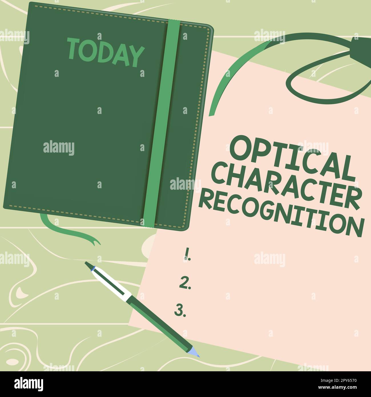 Text caption presenting Optical Character Recognition. Business ...