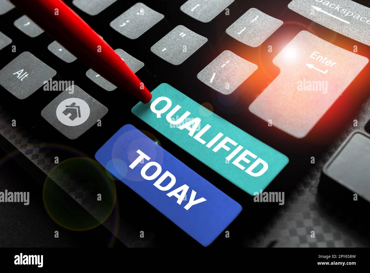 Sign displaying Qualified. Concept meaning Officially trained to ...