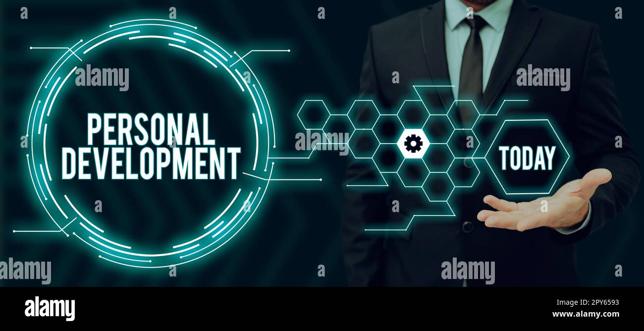 Conceptual display Personal Development. Business approach process of ...