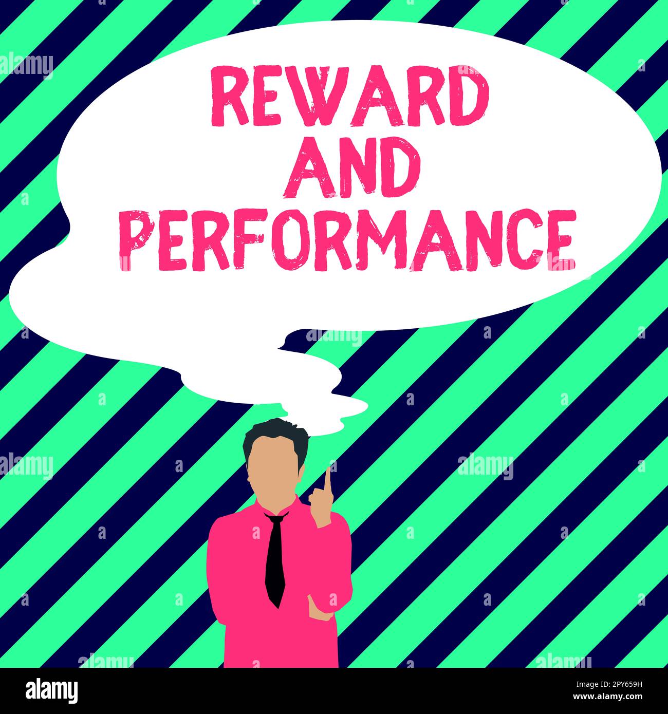 Handwriting Text Reward And Performance Business Showcase Given In Recognition Of Service