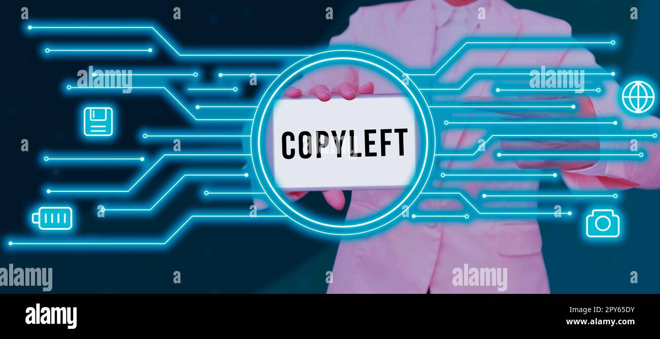 Text showing inspiration Copyleft. Business idea the right to freely ... Text showing inspiration Copyleft. Business idea the right to freely ...