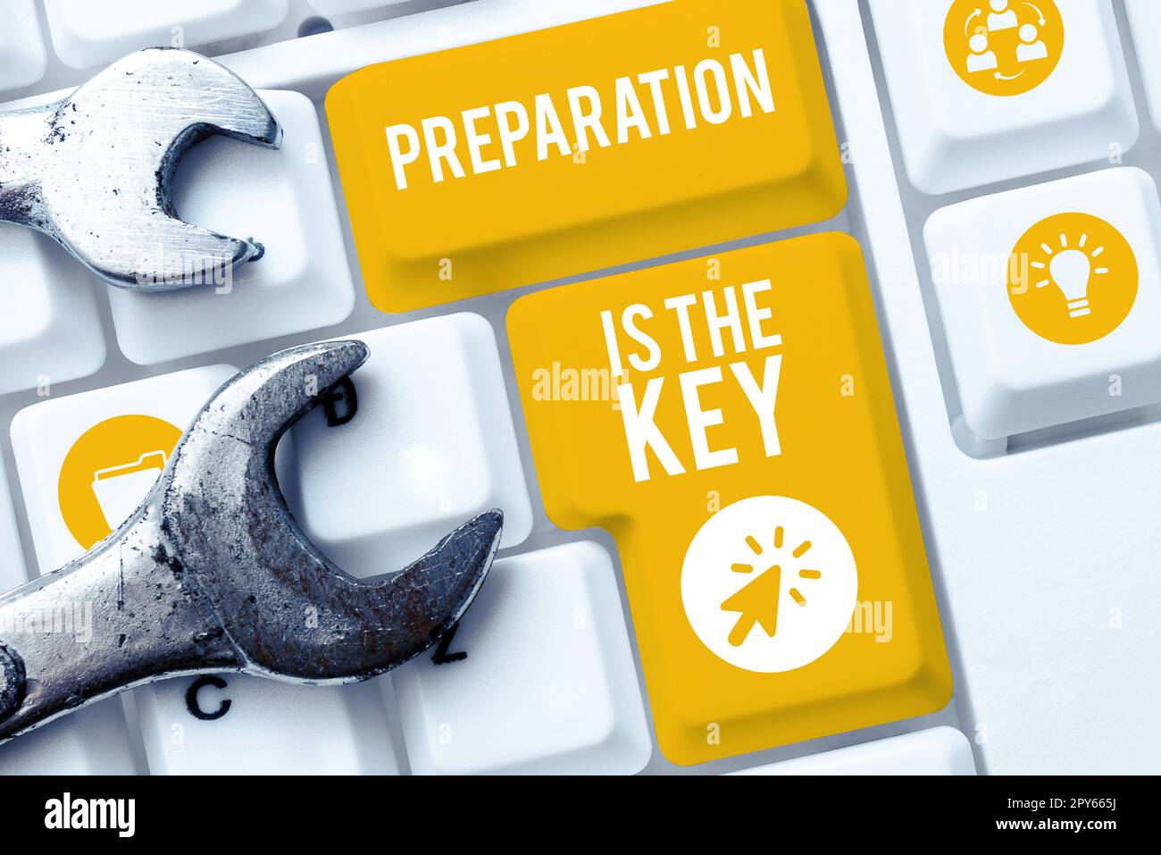Writing displaying text Preparation Is The Key. Business overview ...
