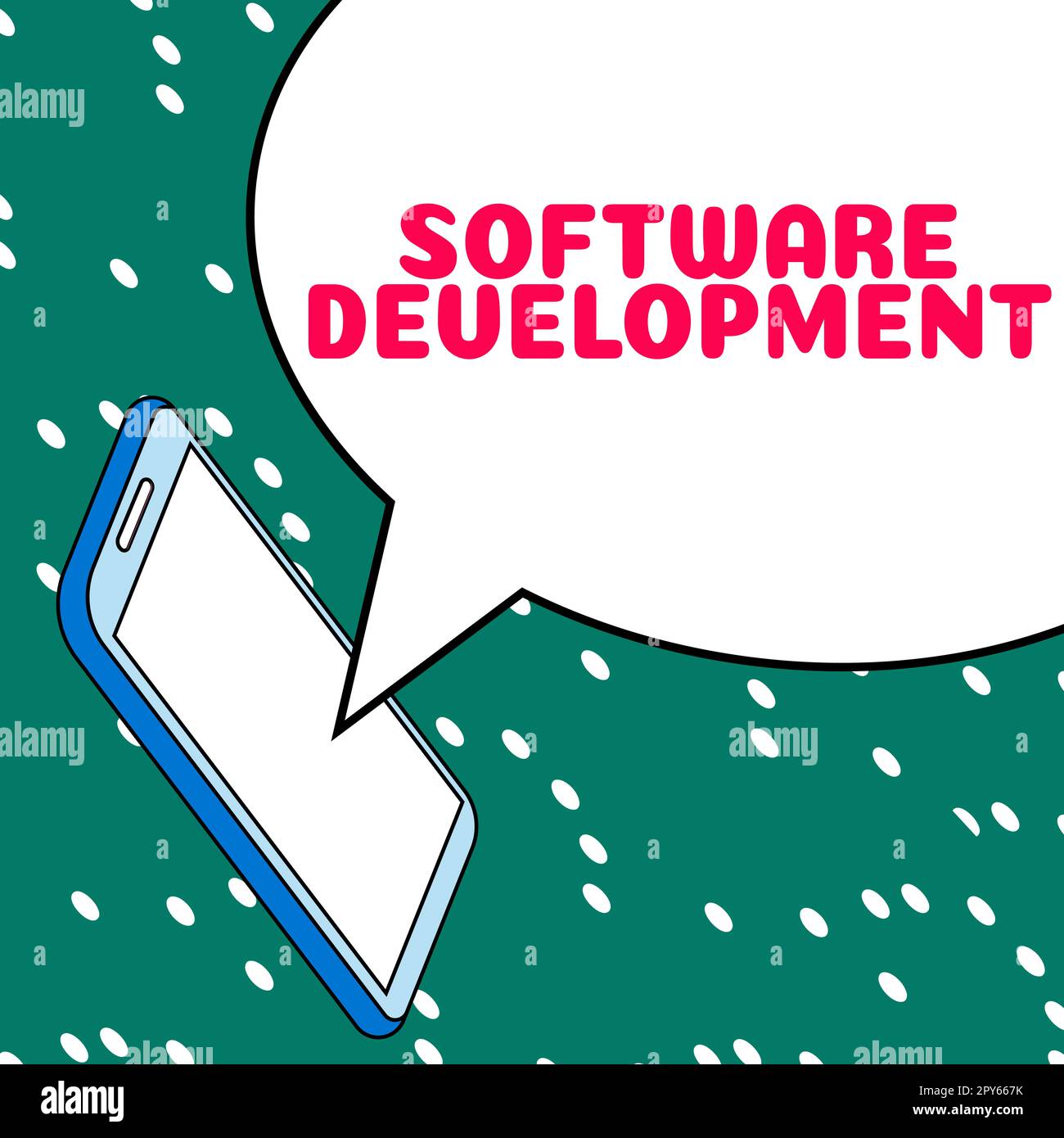 Text showing inspiration Software Development. Word for software is ...