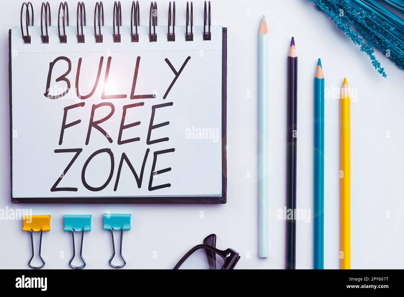 Text sign showing Bully Free Zone. Business overview Be respectful to ...