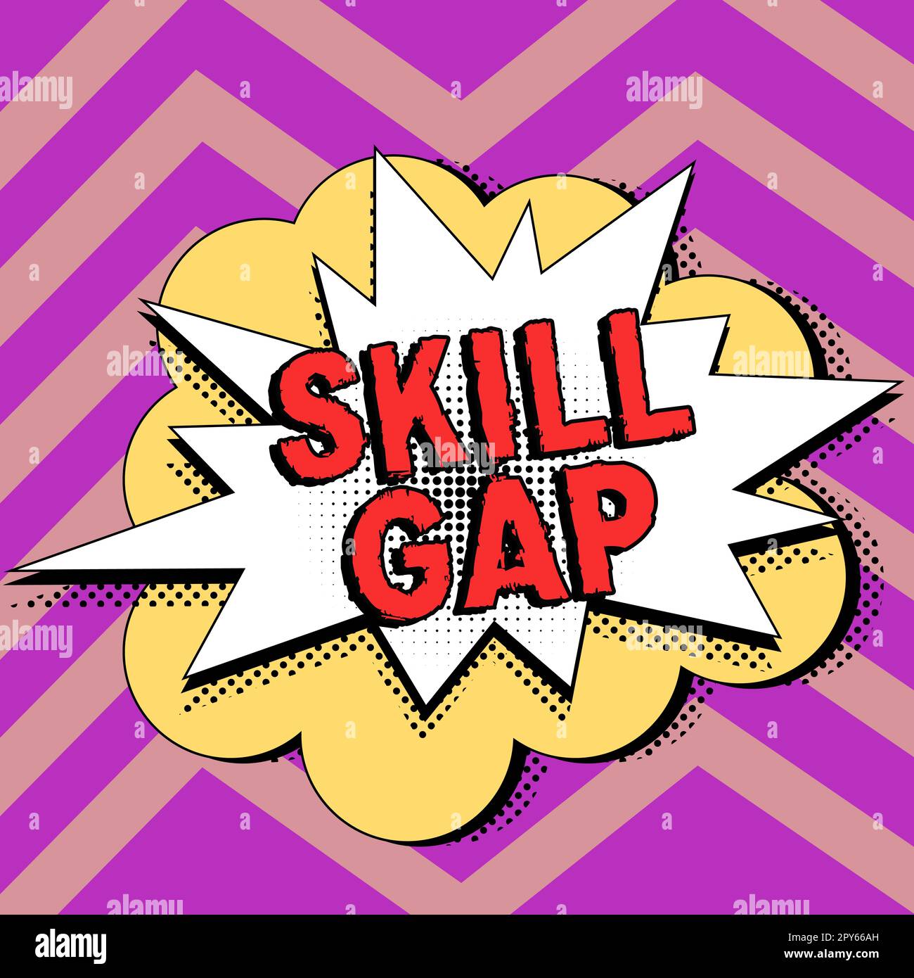 Hand writing sign Skill Gap. Conceptual photo Refering to a person's ...