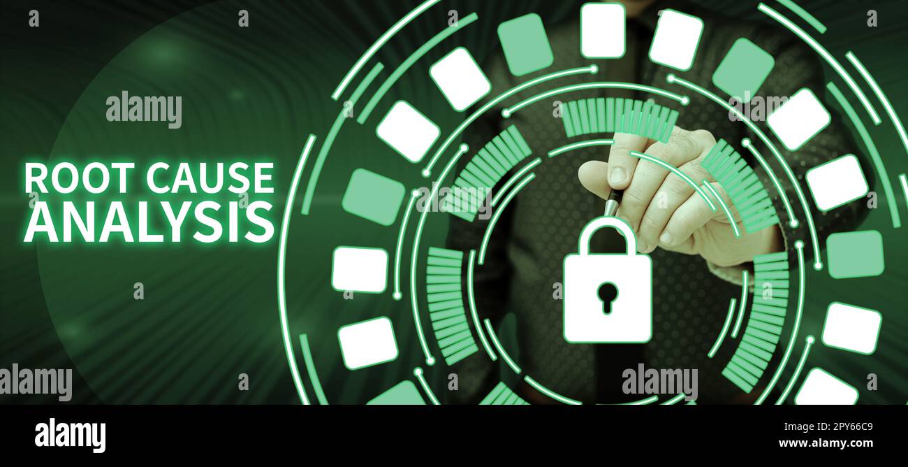 Handwriting text Root Cause Analysis. Business approach Method of ...