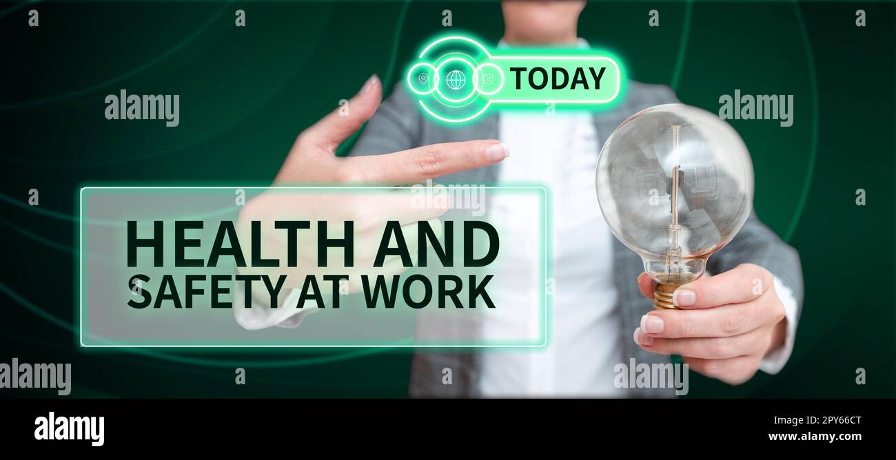 Handwriting text Health And Safety At Work. Business overview Secure ...