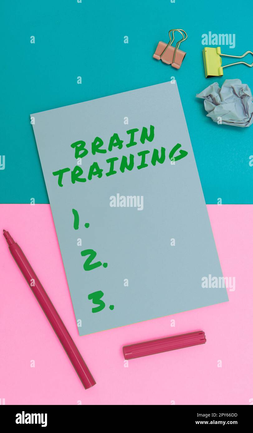 Inspiration showing sign Brain Training. Business approach mental ...
