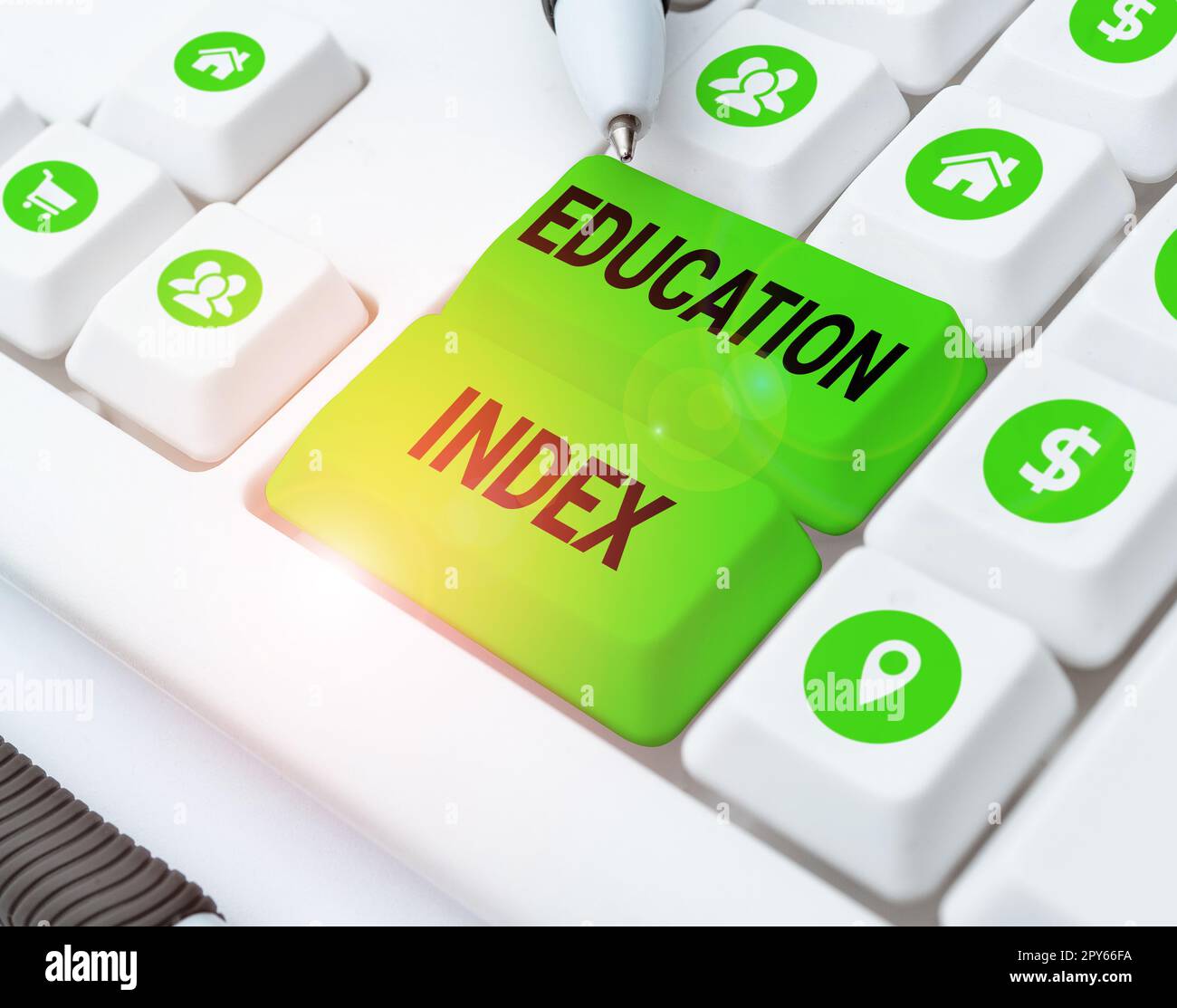 Conceptual display Education Index. Business idea aiming to meet learning needs of all children ...