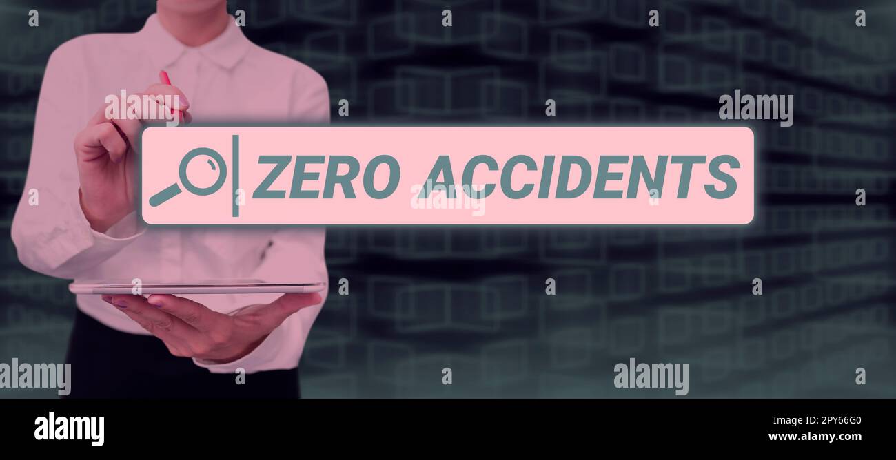 Conceptual caption Zero Accidents. Business overview important strategy ...