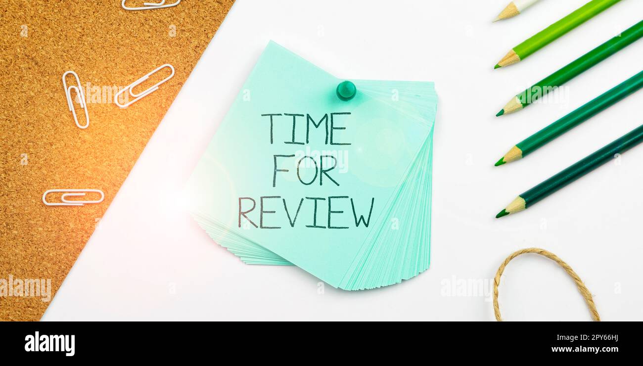 Writing Displaying Text Time For Review Business Showcase Evaluation