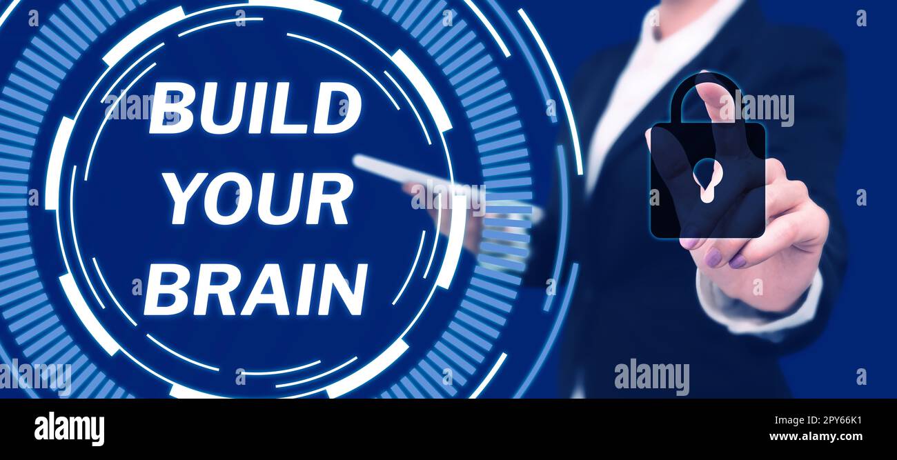 Conceptual display Build Your Brain. Business overview mental ...