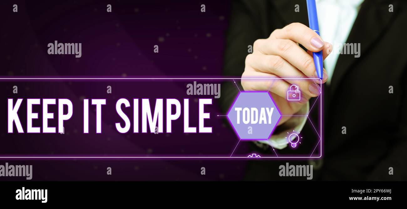 Conceptual display Keep It Simple. Conceptual photo Easy to toss around ...