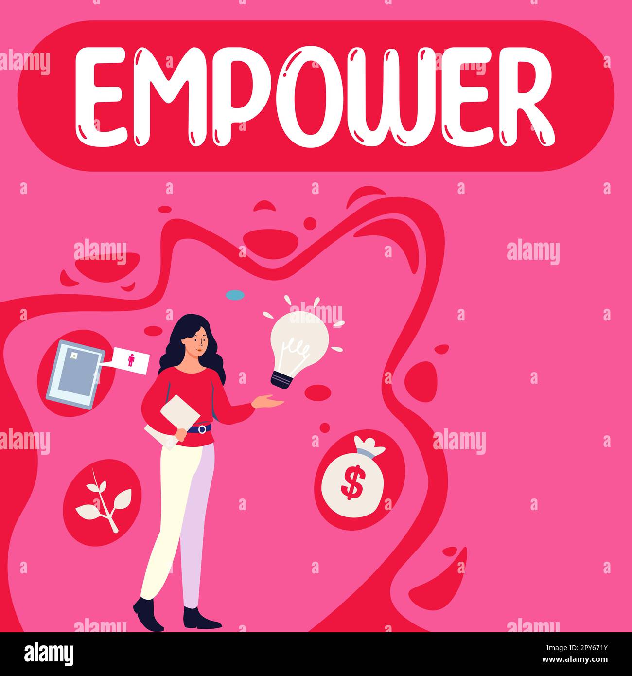 Hand writing sign Empower. Internet Concept to give power or authority ...