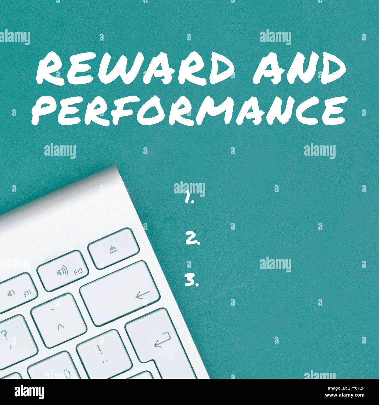 Sign Displaying Reward And Performance Business Idea Given In Recognition Of Service Effort