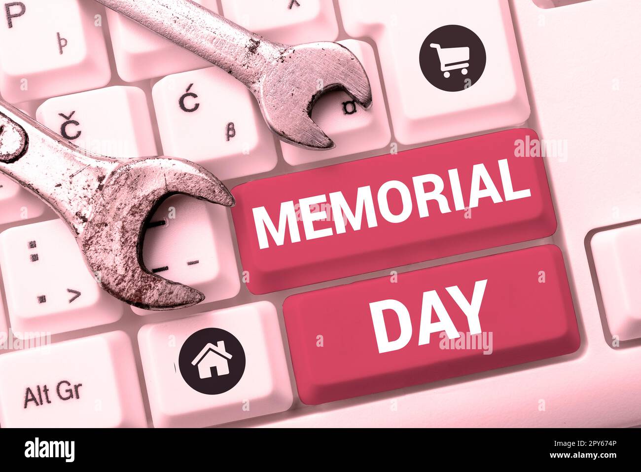 Hand writing sign Memorial Day. Word Written on To honor and ...