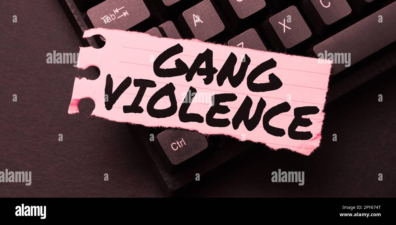 Conceptual display Gang Violence. Business overview infringement of the ...