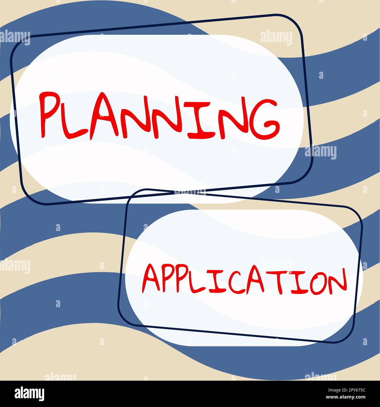 Conceptual caption Planning Application. Word for request to a local authority for permission to ...