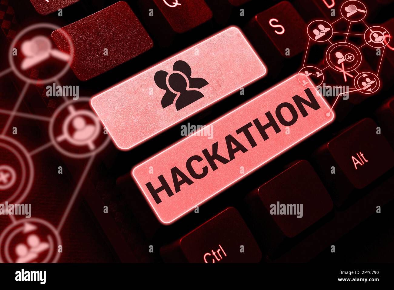 Text showing inspiration Hackathon, Business idea event where large ... Text showing inspiration Hackathon, Business idea event where large ...