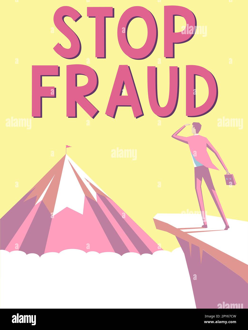 Hand writing sign Stop Fraud. Word for campaign advices people to watch ...