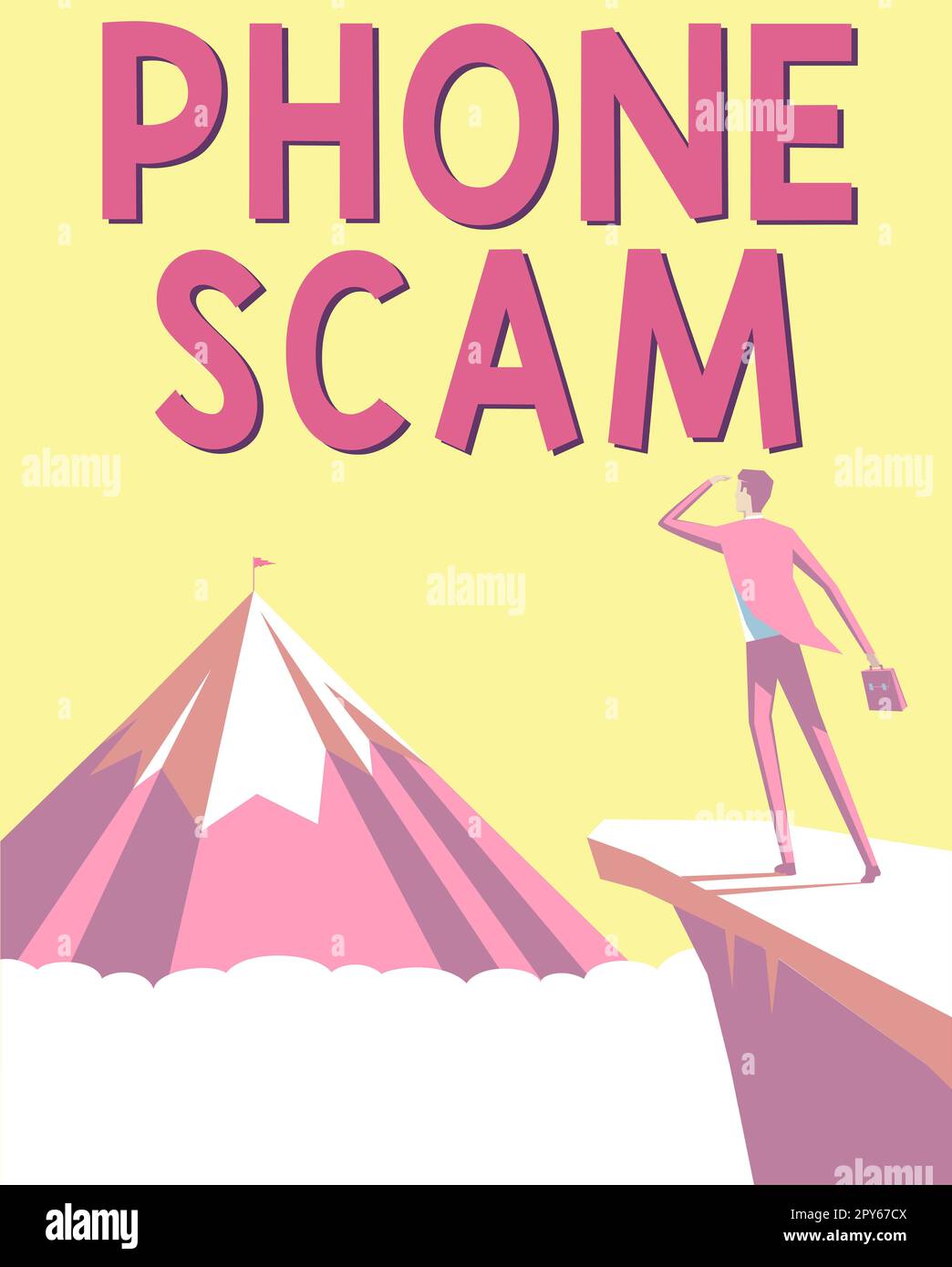 Sign displaying Phone Scam. Business concept getting unwanted calls to ...