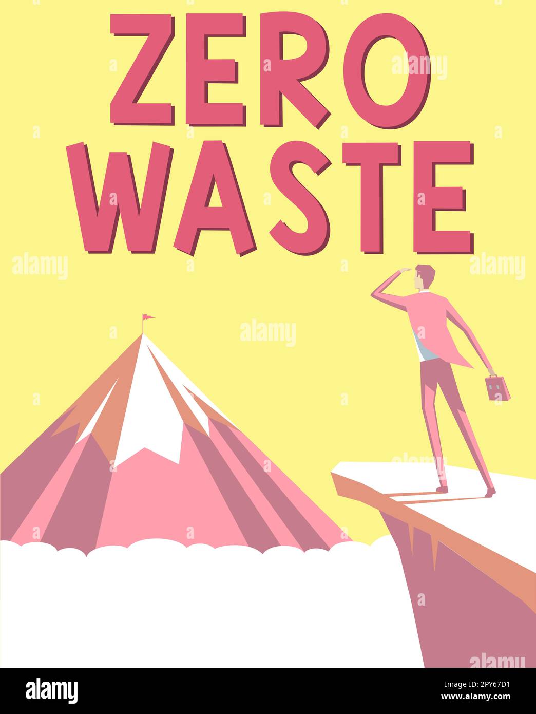 Text showing inspiration Zero Waste. Business concept industrial responsibility includes ...