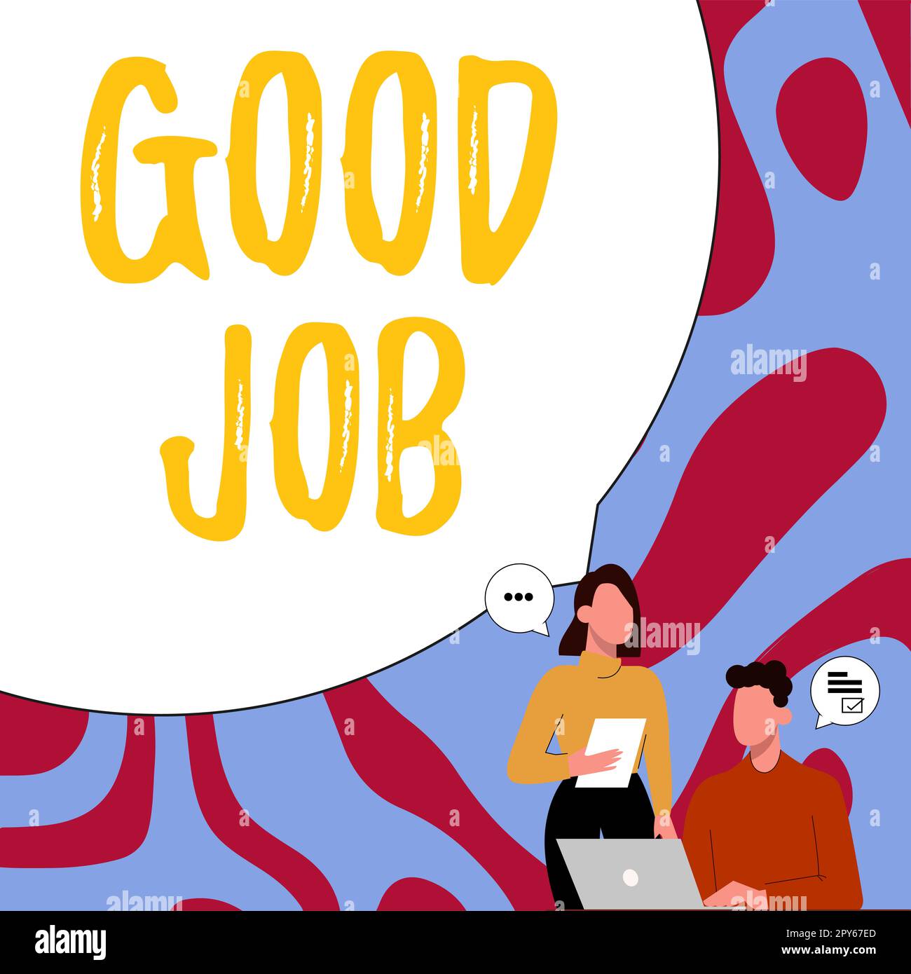 Writing displaying text Good Job. Business concept encourage someone ...