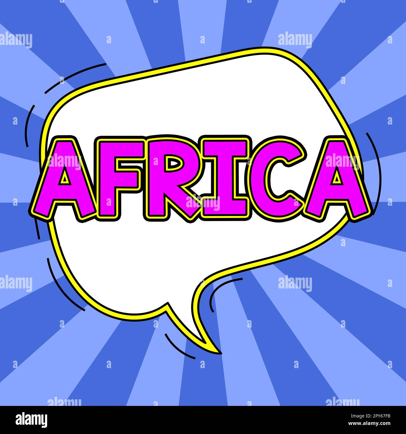 Text caption presenting Africa. Internet Concept worlds second largest ...