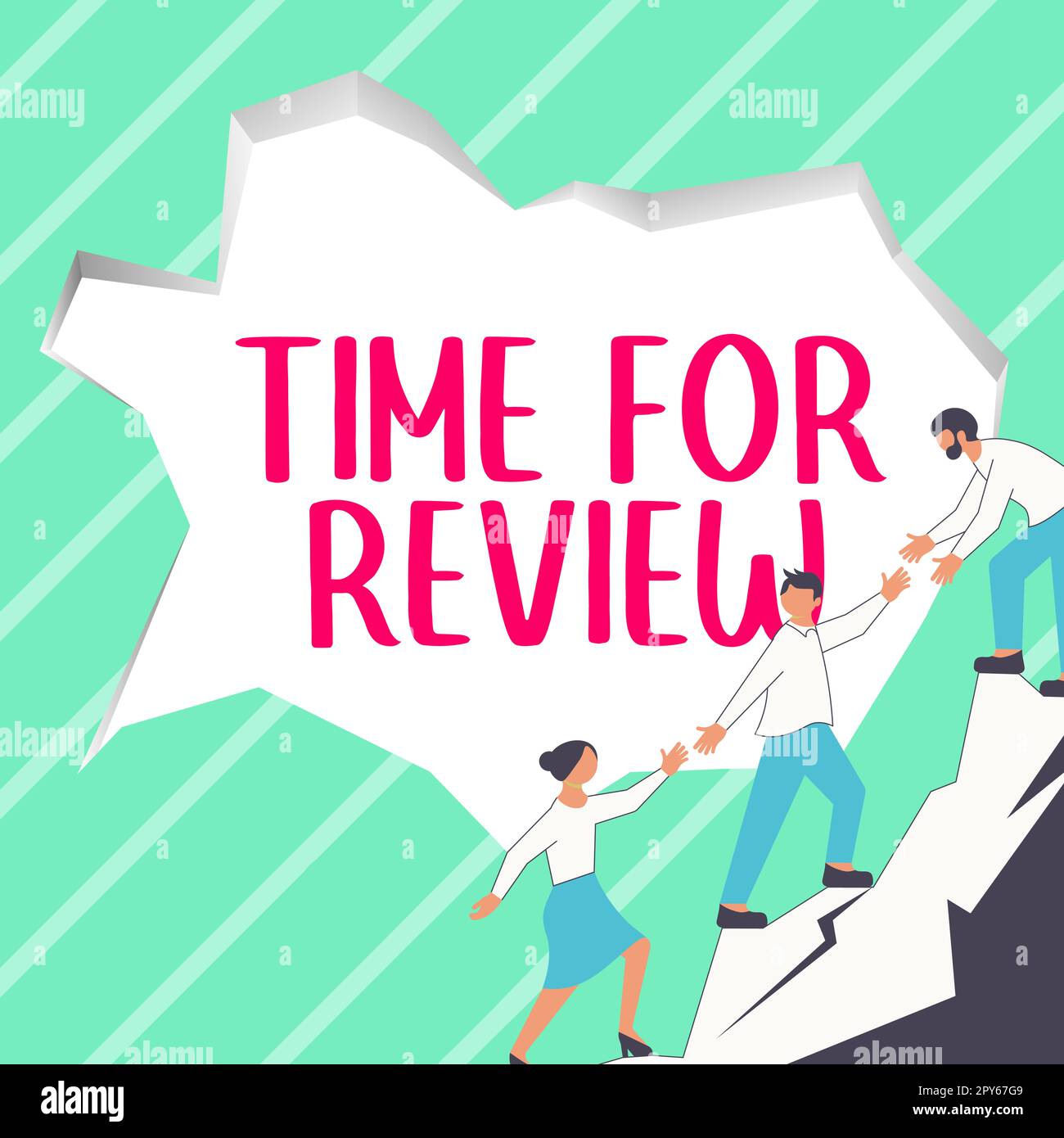 Conceptual caption Time For Review. Word Written on Evaluation Feedback ...