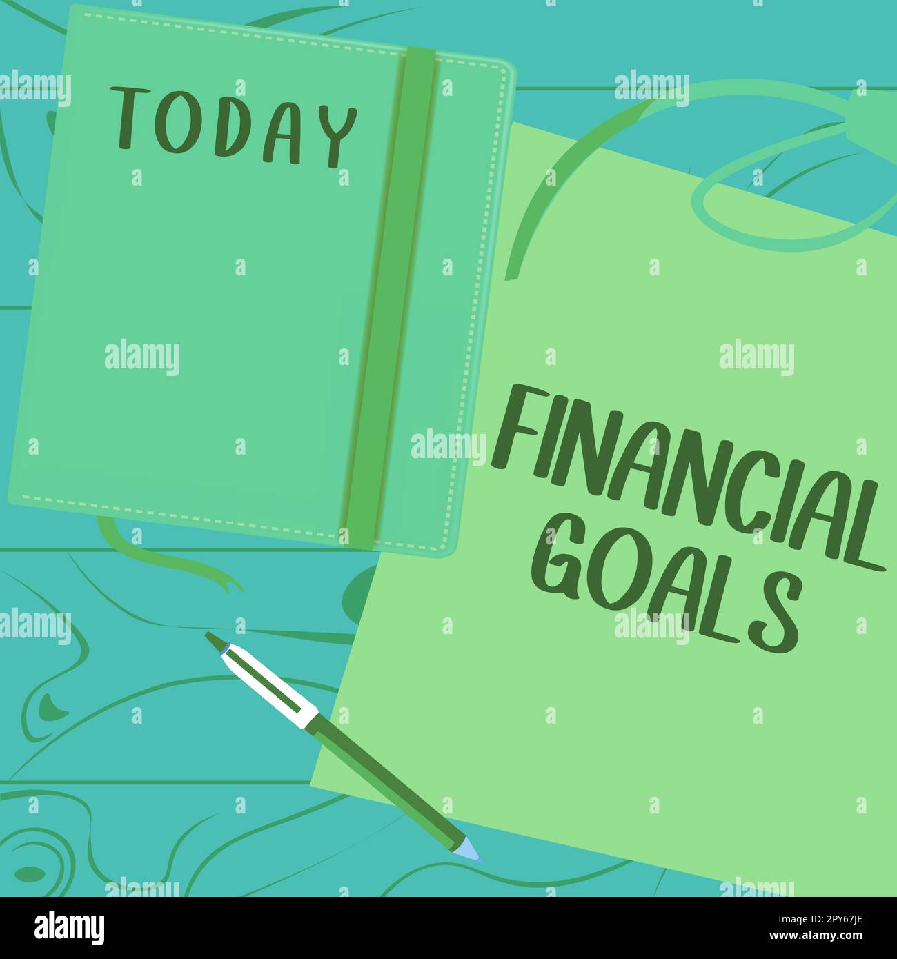 Sign displaying Financial Goals. Business approach targets usually ...